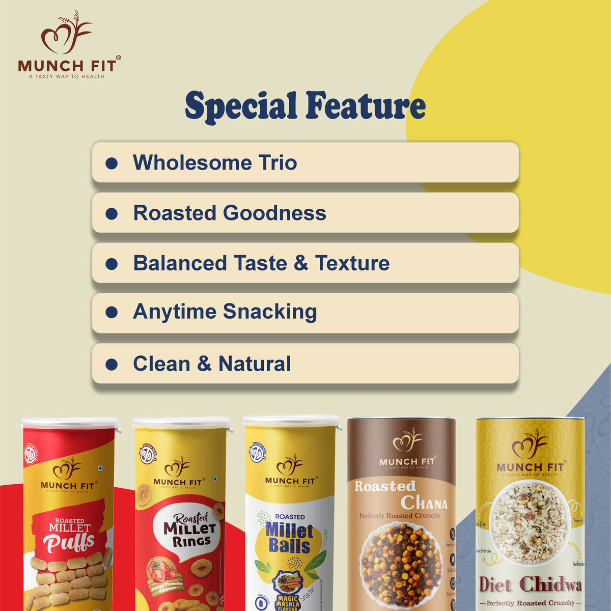 Munchfit Multi-Millet & Roasted Snack Combo Pack | Magic Masala Balls, – Munch Fit