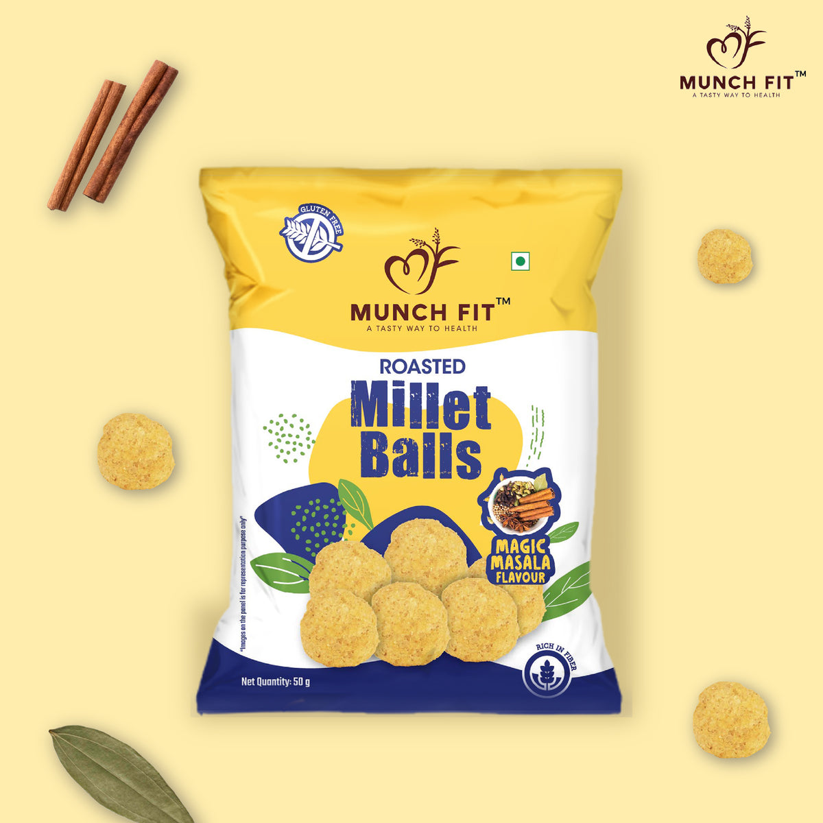 ROASTED MILLET BALLS - MAGIC MASALA FLAVOUR (MULTIPACK) – Munch Fit