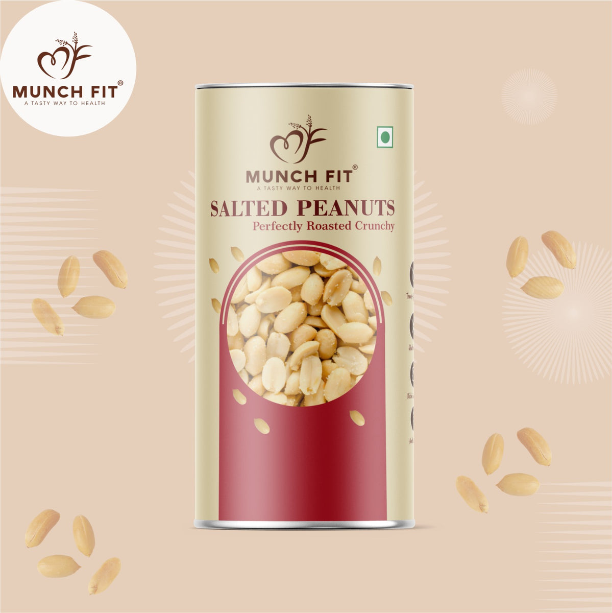 Munch Fit Salted Peanuts Perfectly Roasted & Crunchy | 75g | Premium P